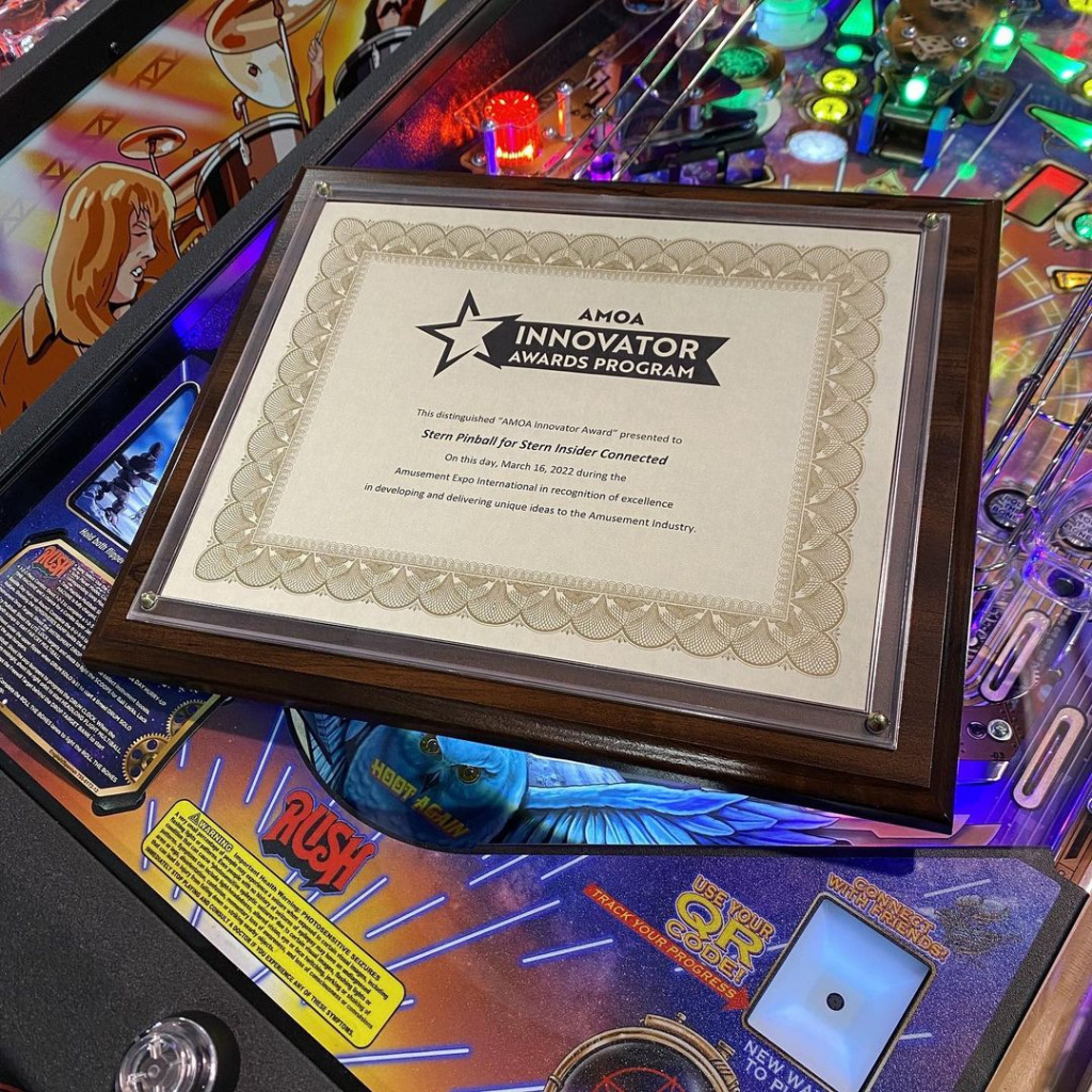 Insider Connected™ from Stern Pinball Earns AMOA Innovator Award ...